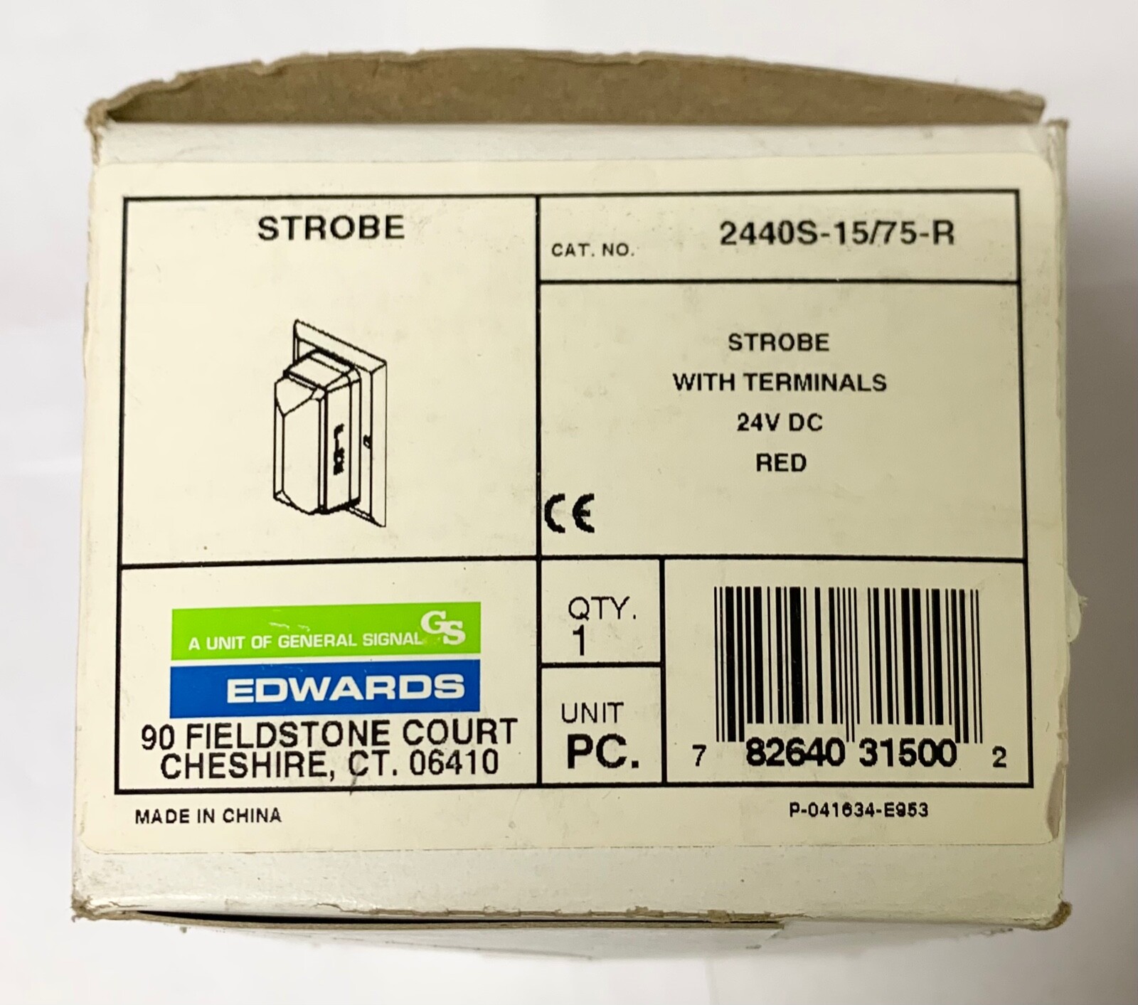 EDWARDS 2440S-15-75-R 24 VDC RED STROBE 2440S-15/75-R With Terminals | eBay