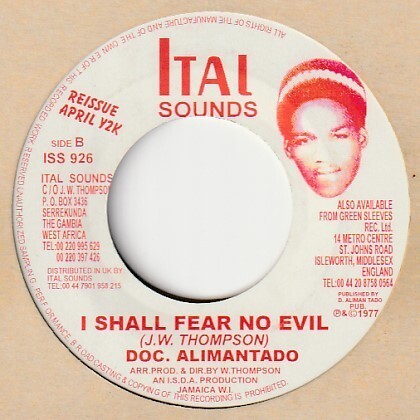 REGGAE I Shall Fear No Evil Doc Alimantado Poison Flour Doc Alimanta | eBay
