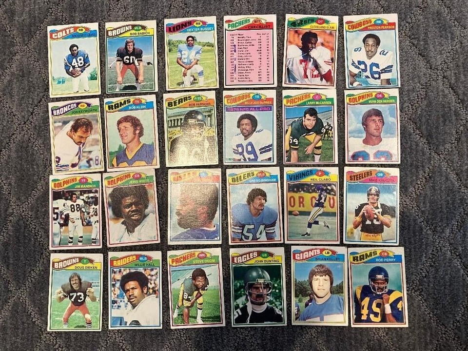 1977 topps football cards lot, 78 cards, 4 HOFers, stars, commons, VG ...