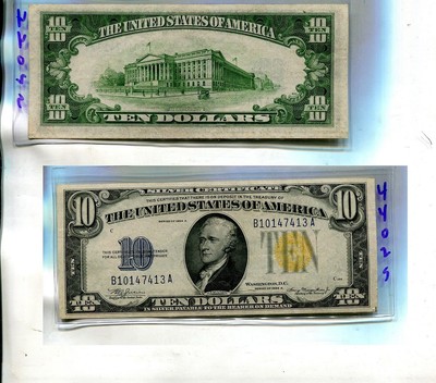 1934 A $10 NORTH AFRICA YELLOW SEAL CURRENCY NOTE CU 4402S | eBay