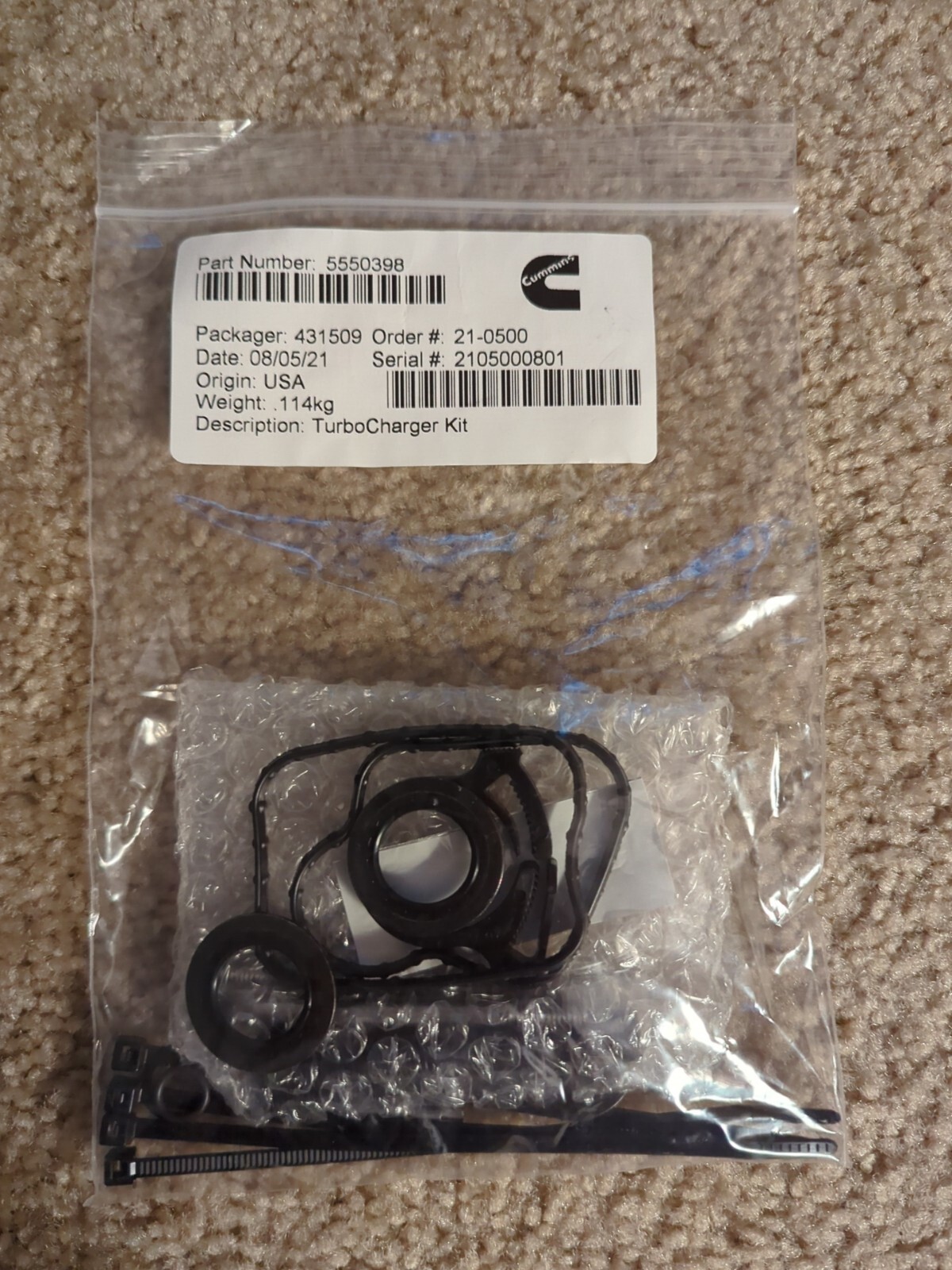 Part Number 5550398 Cummins Turbo Charger Kit | eBay