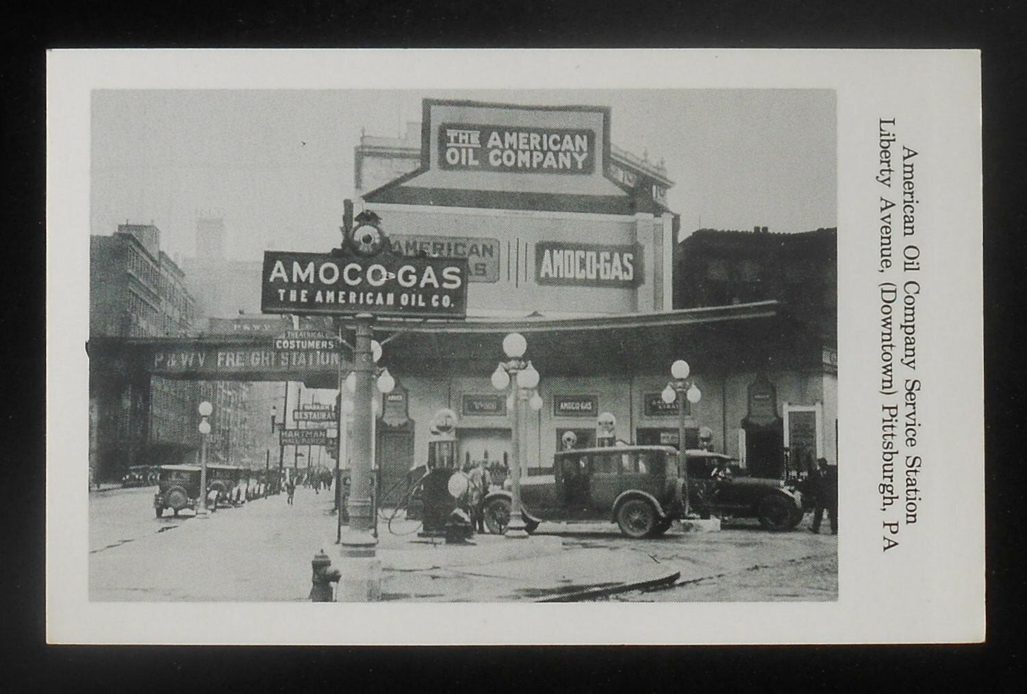 1990s 1920s? View Amoco Gas Service Station Antique Cars Gas Pumps ...