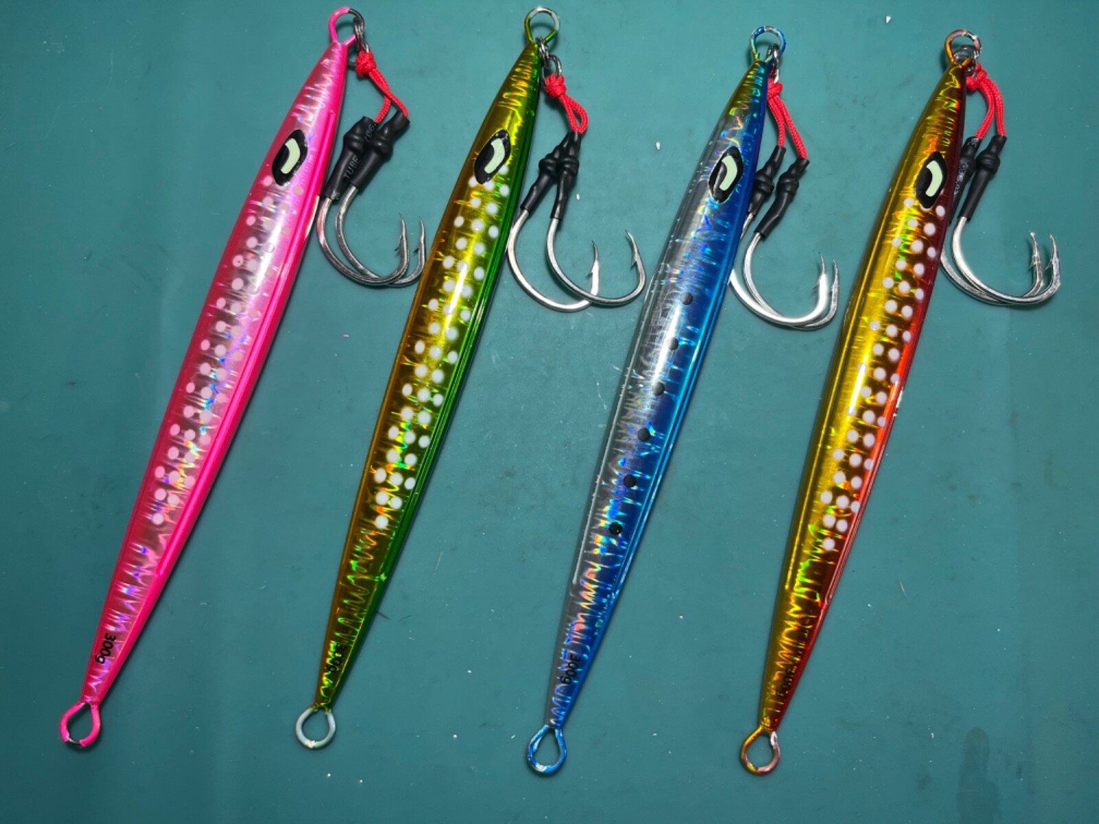 300g Slow/Fast Pitch Knife Jig Flat Vertical Fall Fishing Lure Grouper ...