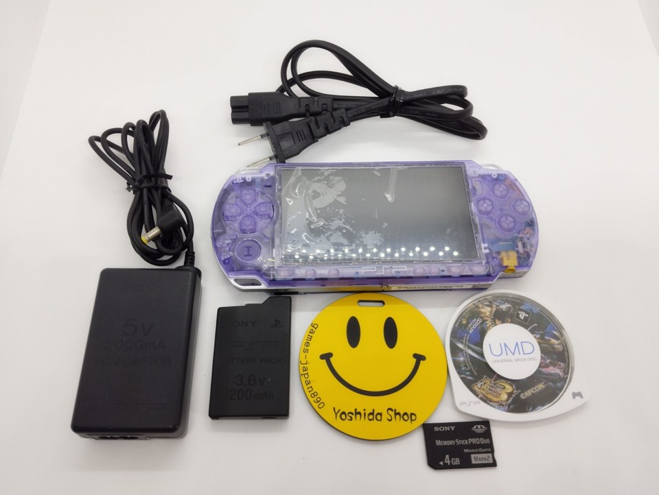 Sony PSP 2000 System w/ Charger Clear Purple color Region Free Import ...