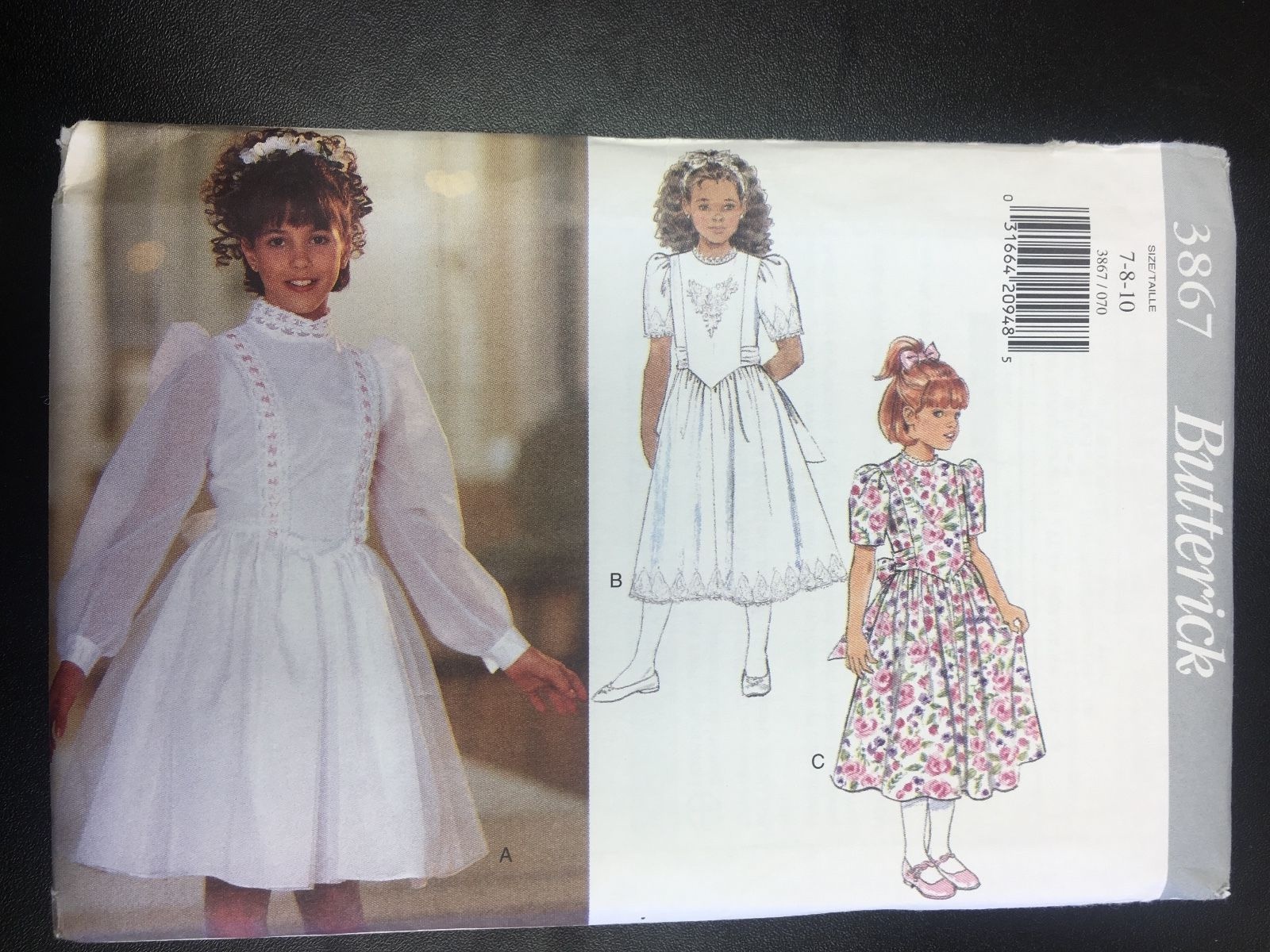 Butterick #3867 Girls' Dress - Sizes 7-8-10 | eBay