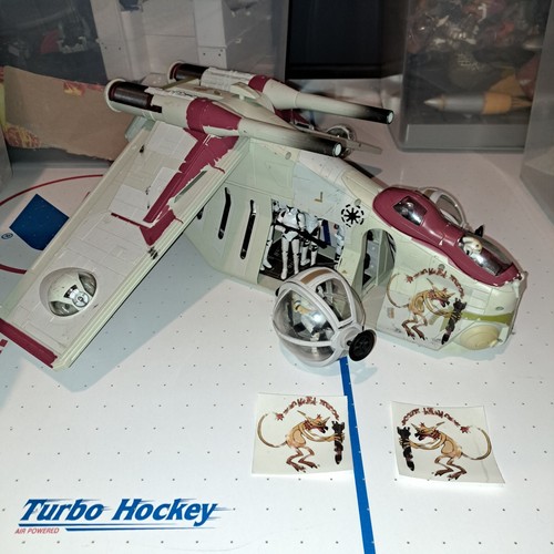 Star Wars Clone Wars Crumb Bomber Gunship Decal set of 2 Clear Back ...