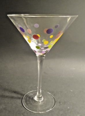 Pampered Chef Dots Martini Glass 7.625" tall | eBay