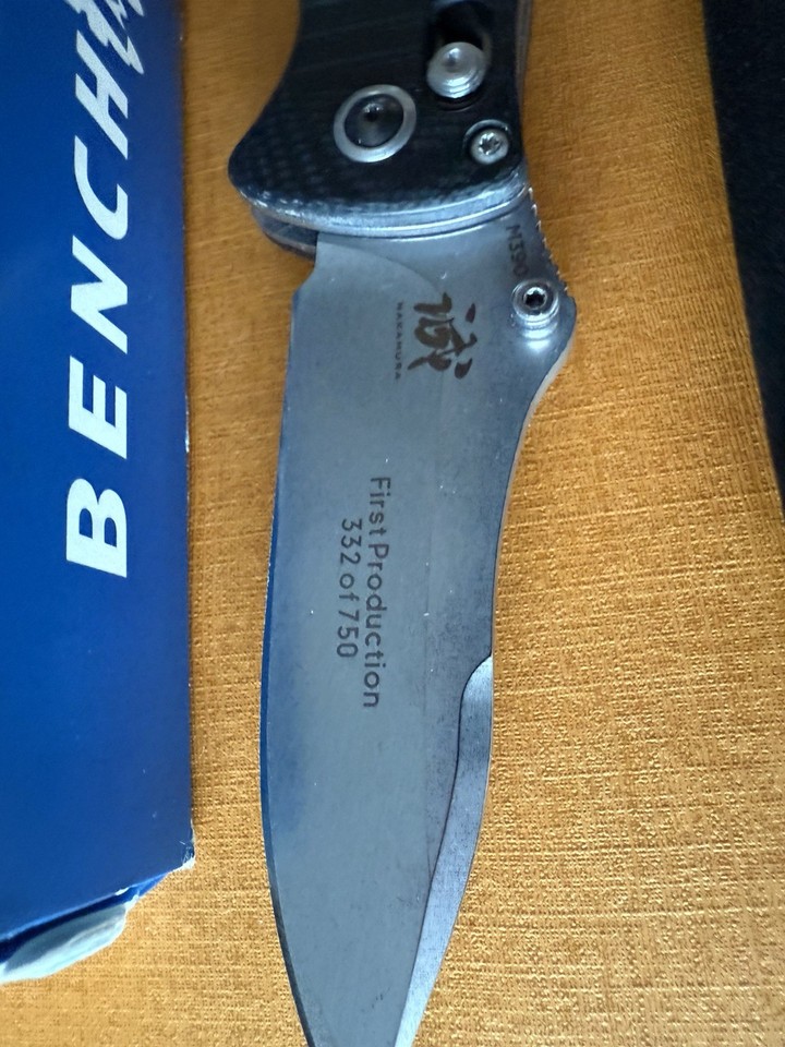 Benchmade 484 Nakamura M390 Folding Knife Rare FIRST PRODUCTION #332 of ...
