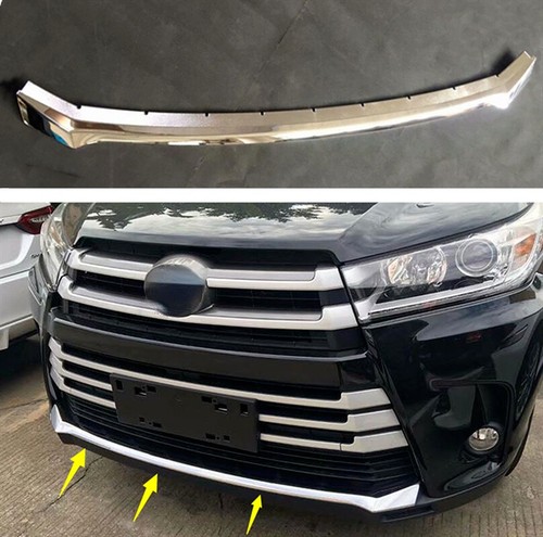 Chrome Front Bumper Lid Grille Bottom Cover Trim For Toyota Highlander ...