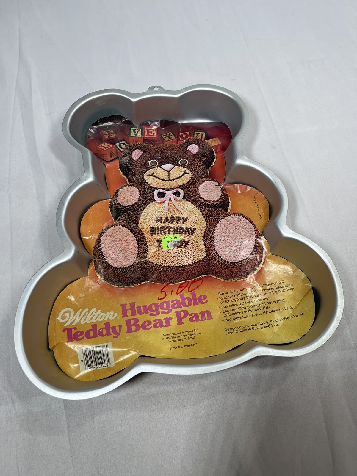 Wilton Huggable Teddy Bear Cake Pan Novelty Figural Cake RARE Cute ...