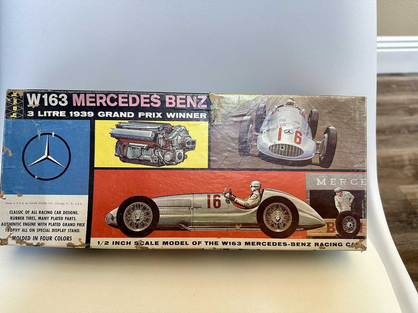 Hawk W163 Mercedes Benz 3 Litre Racing Car 1/24 155-150 Model Kit 1939 ...