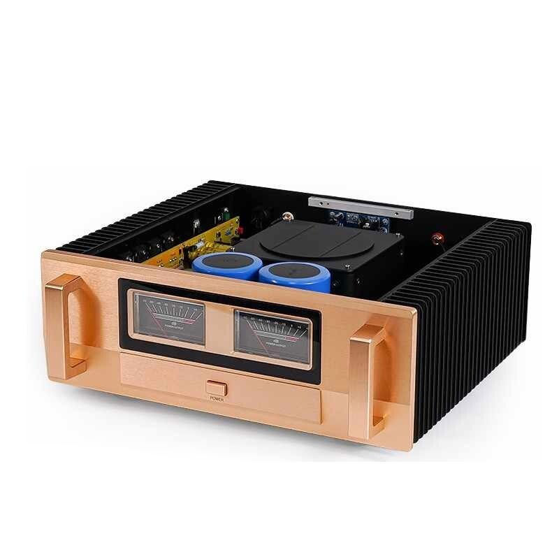Class AB 300W+300W HiFi Audio Power Amplifier Yellow VU Meter for ...