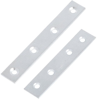 ZINC STEEL MENDING PLATES 75/100mm Flat Fixing Bracket Joint Repair Fix ...