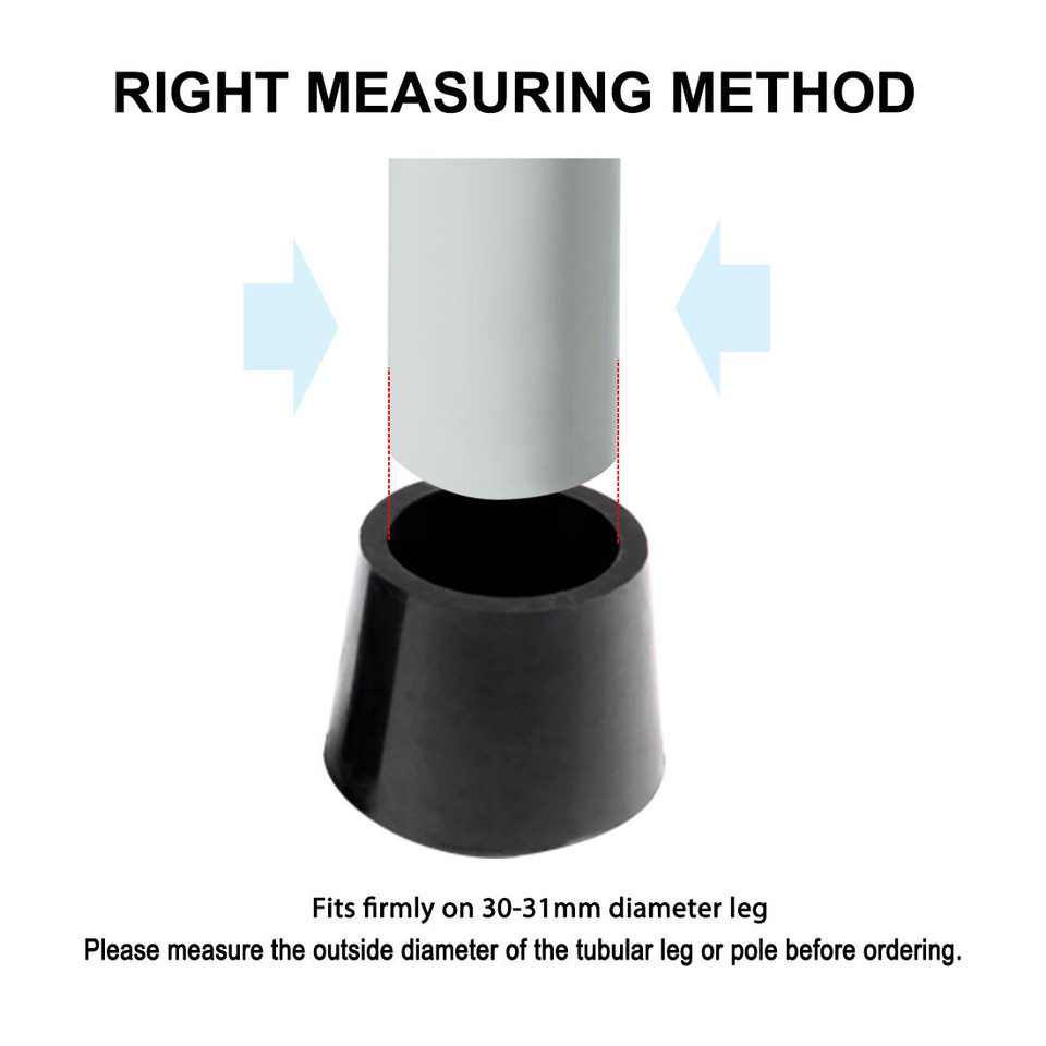 Rubber Leg Cap Tip Cup Feet Cover 32mm 1 1/4" Inner Dia for Furniture ...
