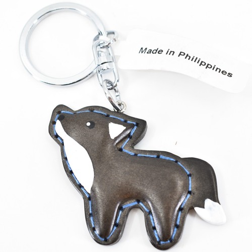 Northwoods Natural Wood Wolf Keychain with Stiched Accents | eBay