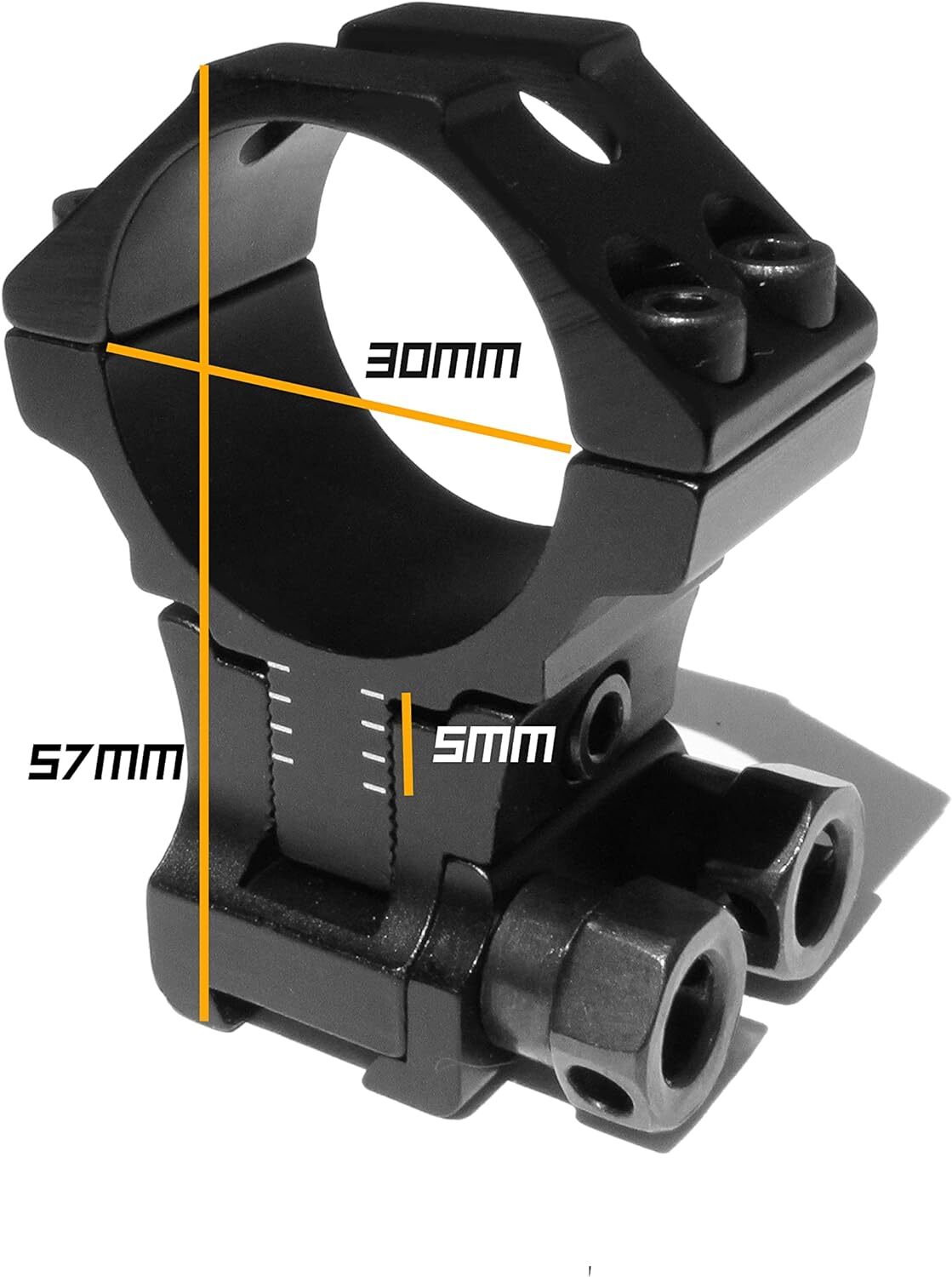 2 Pieces 1"/30mm Adjustable Height Scope Rings Mount f 11mm Dovetail ...