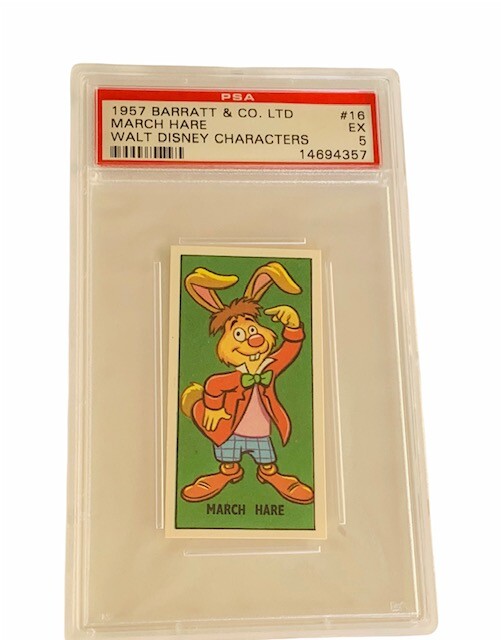 Walt Disney Tobacco Card 1957 Barratt Character PSA 5 Alice Wonderland ...