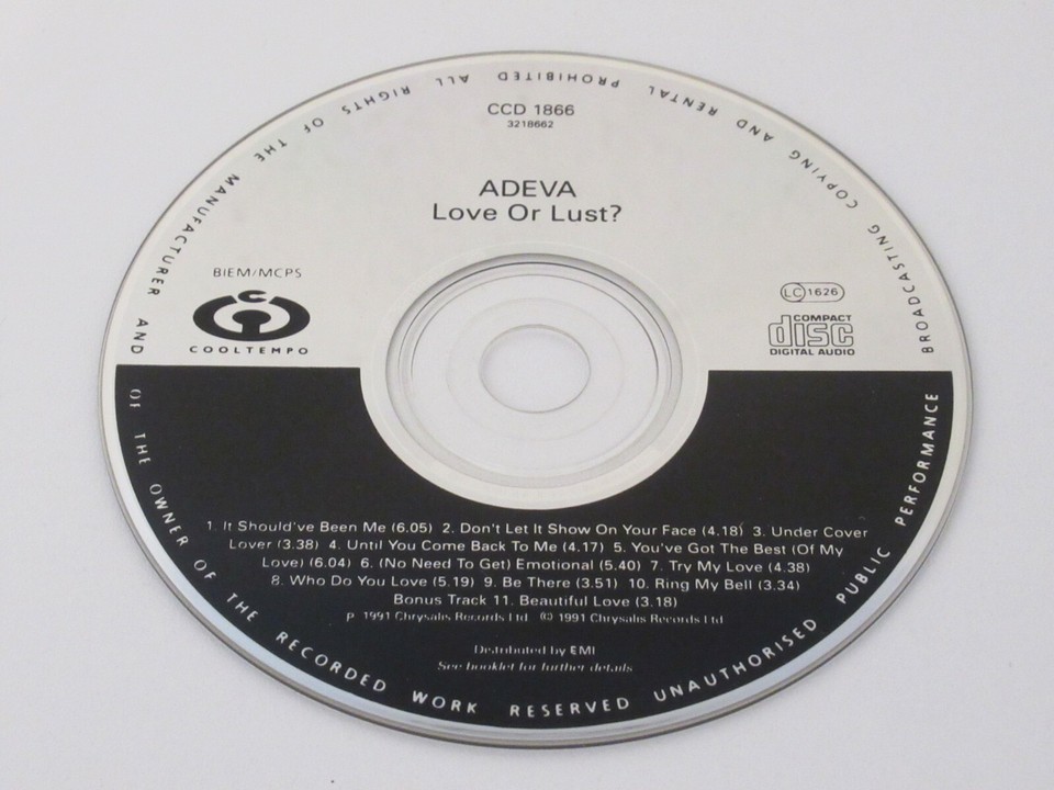 Adeva ‎– Love Or Lust? / Cooltempo ‎– Ccd 1866 CD Album | eBay