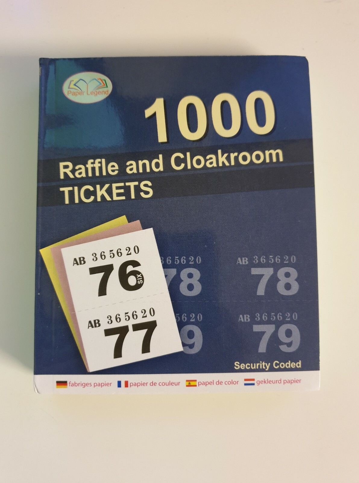 Raffle Cloakroom Tickets 1-1000 Book Tombola Draw Numbered Different ...