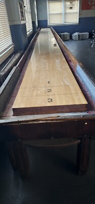 American Shuffleboard Table - Regulation Size - 25 Feet - Vintage And ...