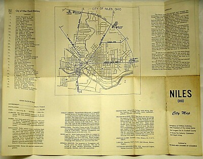 ORIGINAL 1960'S? NILES OHIO CITY STREET MAP | eBay