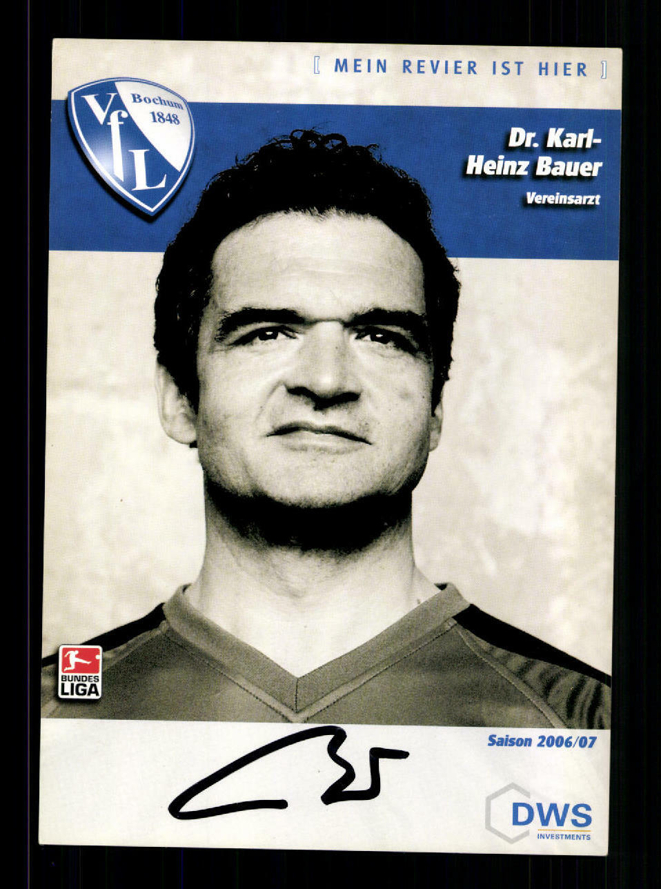 Karl Heinz Bauer Autogrammkarte VFL Bochum 2006-07 Original Signiert | eBay