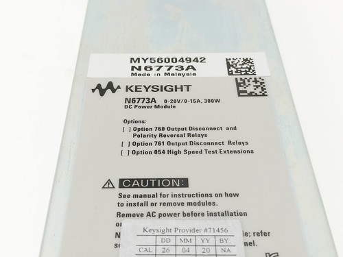Agilent N6773A DC Power Module T156136 for sale online | eBay