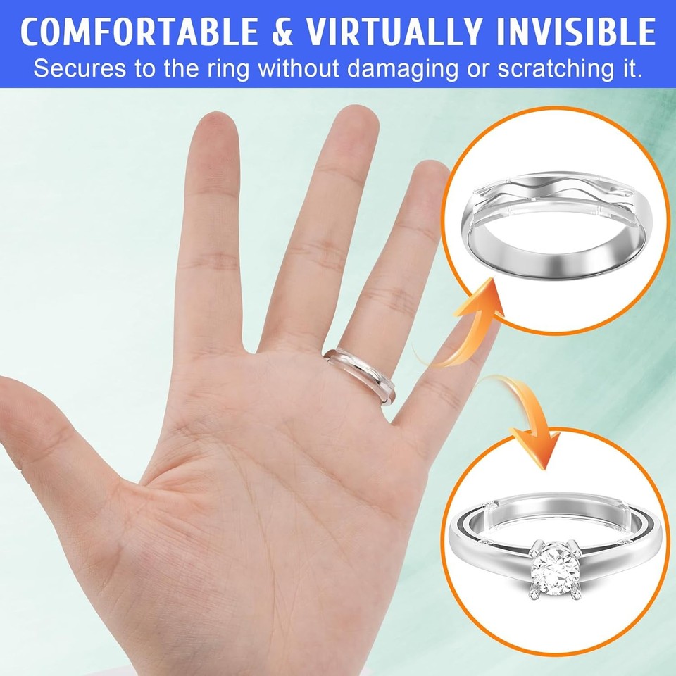 Eiito Ring Sizers & Guards for Loose Rings - Clip-Type 8 PCS + 6 PACK ...