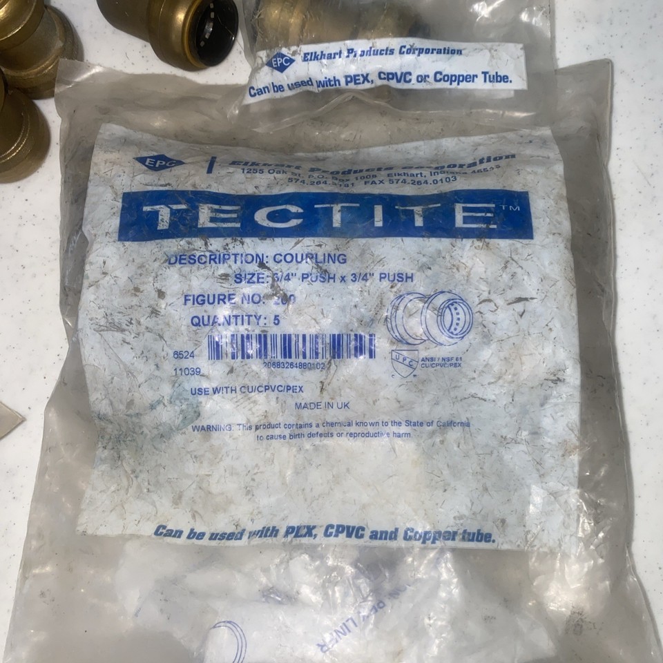 LOT of (70+) Brass Tectite, Shark Bite Push Fittings, Ball Valves, Caps ...
