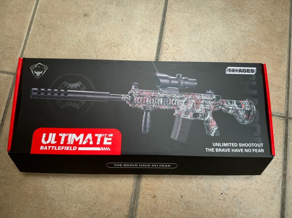 Electric M4 Auto Gel Ball Blaster Toy Gun Splatter Shot Effect ...