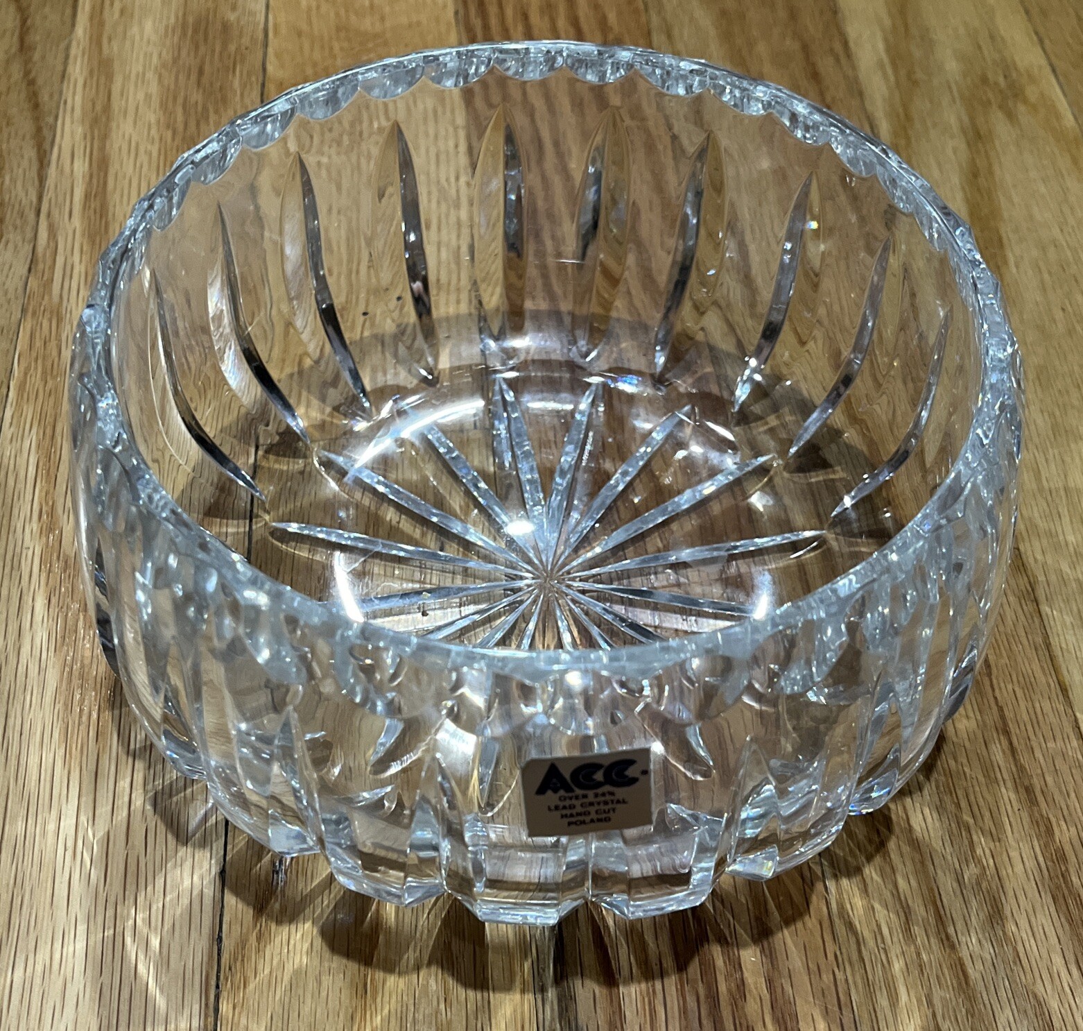 ACC 24% LEAD CRYSTAL BOWL 10'' GLASS IS HAND CUT In POLAND 7” | eBay