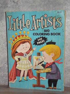 1978 LITTLE ARTISTS Coloring Activity Book Nursery Rhymes Art Work ...