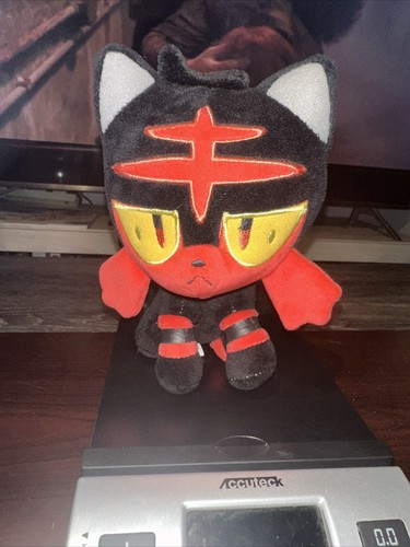 Pokemon Litten Plush Stuffed Animal 8" Nintendo Cat 2009 Rare Red Black ...