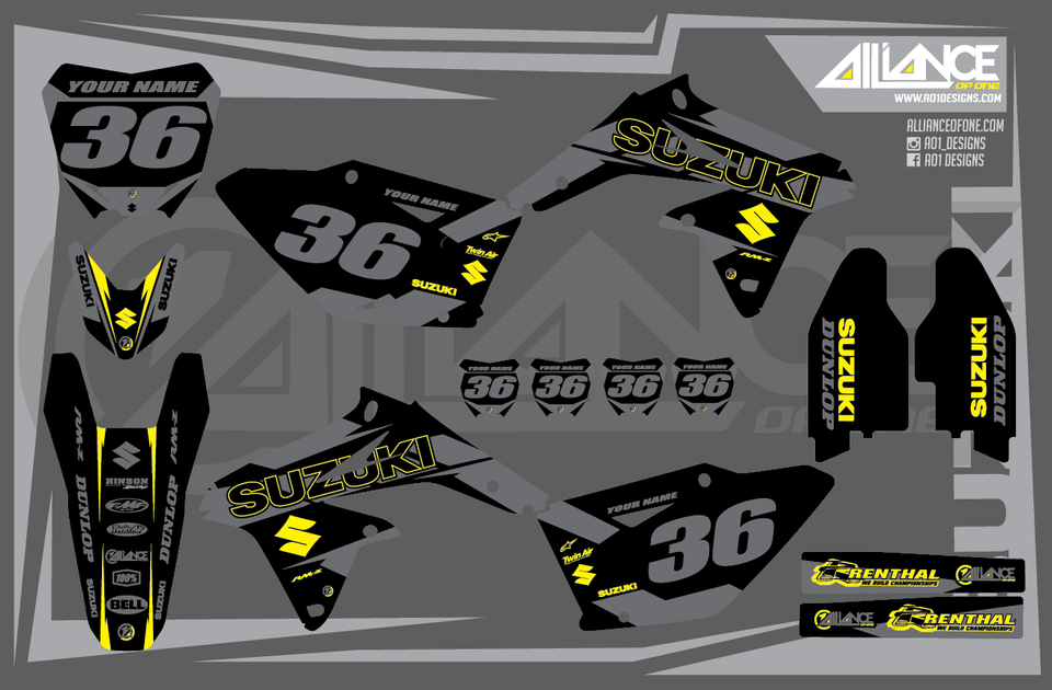 2008 2009 2010 2011 2012 2013 2014 2015 2016 2017 RMZ 450 DECALS SUZUKI ...