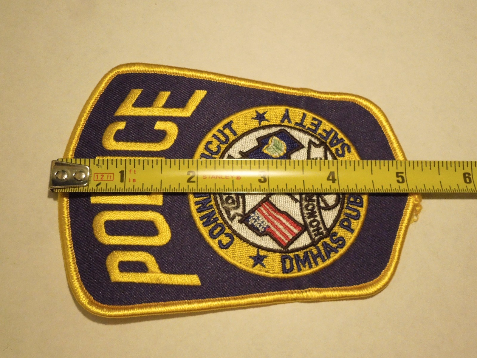 Vintage Police Connecticut DMHAS Public Safety Embroidered Iron On ...