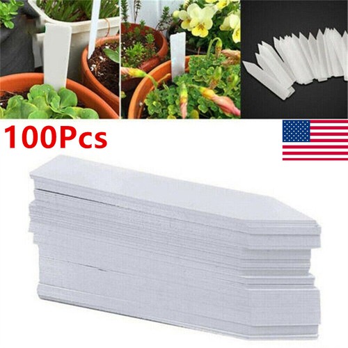 100X Reusable Waterproof Plastic Plant Flower Seed Labels Markers ...