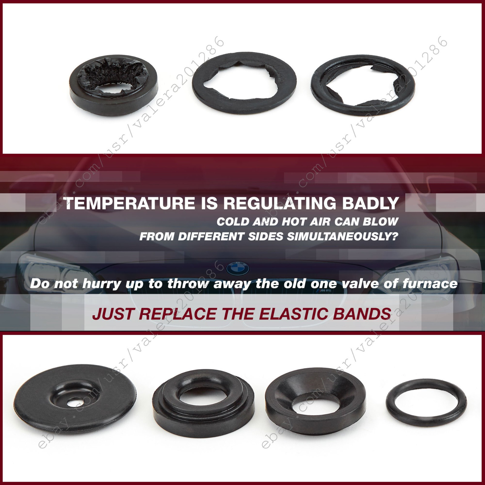 Heater Control Valve Repair Kit for BMW E39, E38, E53, E34, E32, E31 ...