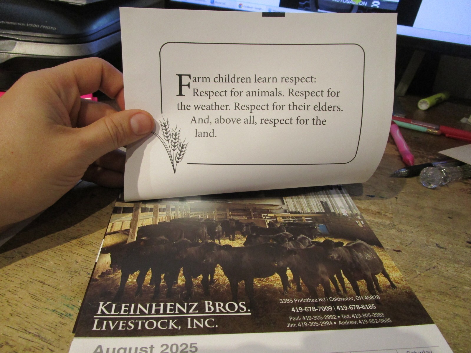 NEW 2025 FARM Farming Livestock Cattle Cows Steer Beef Calendar Wall ...