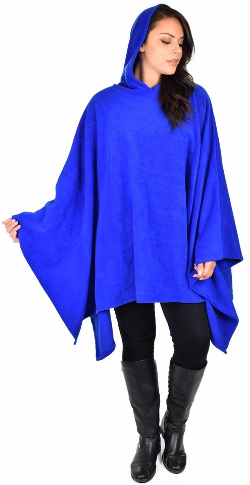 Women Poncho Style Hoodie Sweater Fleece Cover Up for Cold Weather | eBay