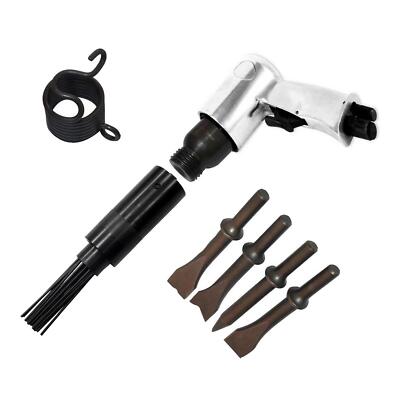 150mm Air Hammer Gun Kit + Needle Descaler Paint Rust Remover + 4 x ...