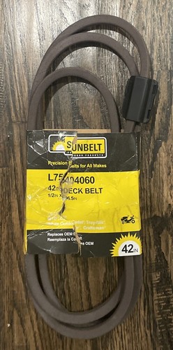 Sunbelt - L-75404060, 42" - inch, Deck Belt for Riding Mower/Tractors ...