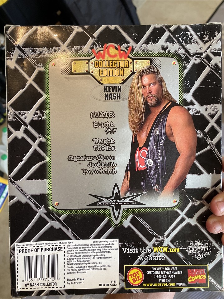 WCW Collector Edition Kevin Nash Wrestling Figure Toy Biz WWE Target ...