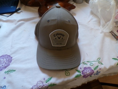 Callaway SD CA Golf Cap Trucker Mesh Snap Back Hat Gray Logo Patch Palm ...