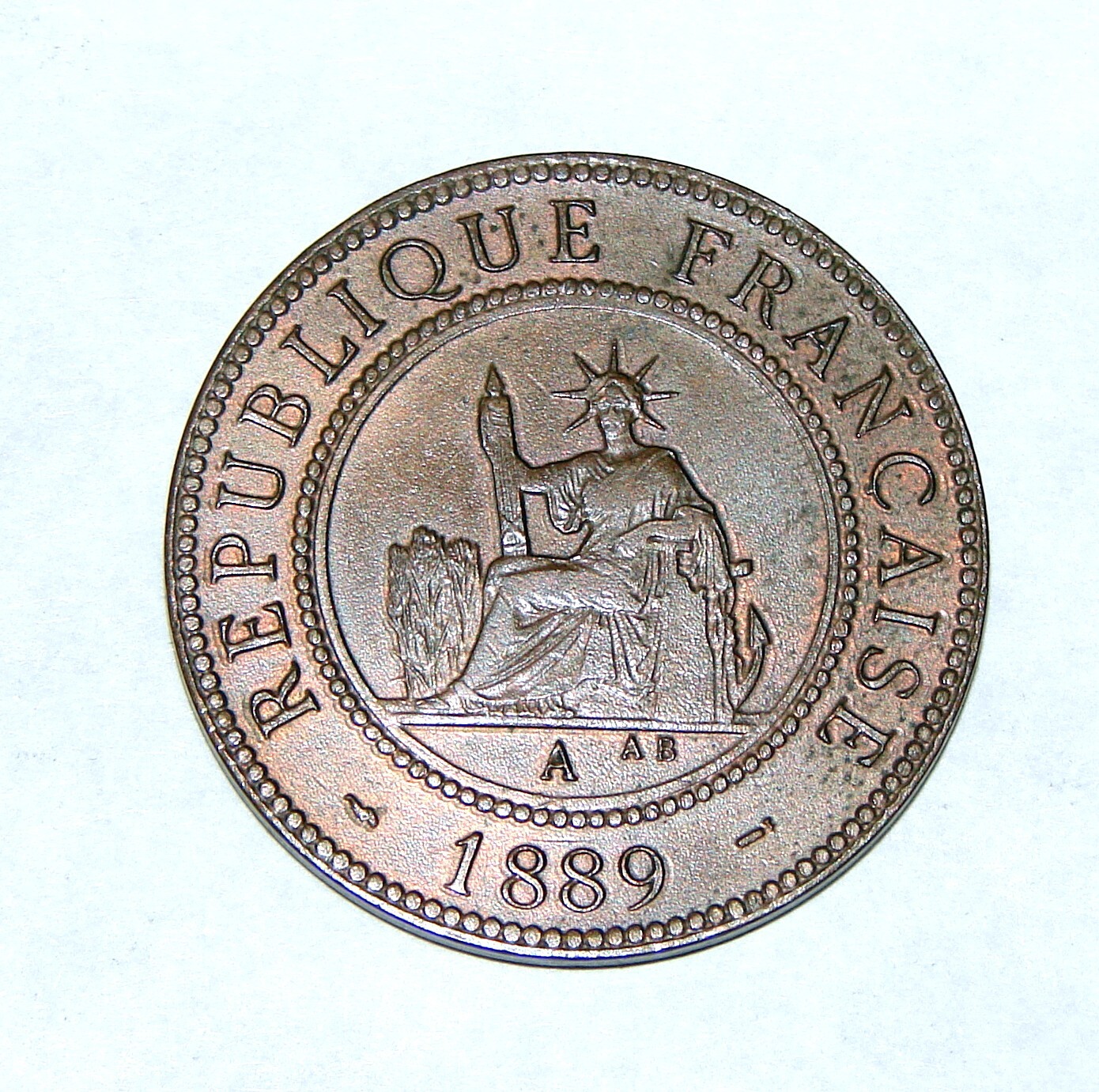 1889-A FRENCH INDO CHINA 1 CENT COIN *HIGH GRADE* ALOT OF DETAIL | eBay