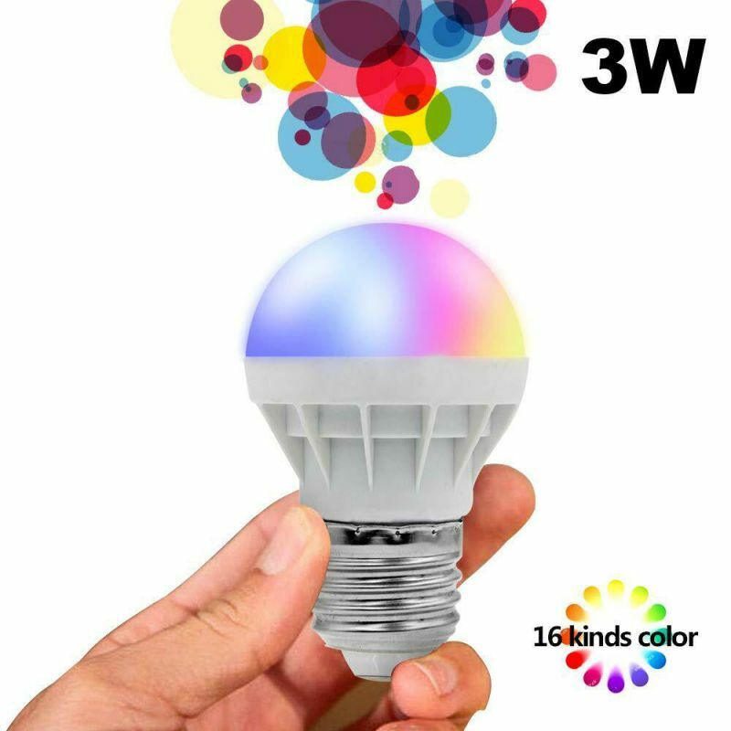 Energy-saving 16 Color Changing Magic Light E27 3W RGB LED Lamp Bulb ...