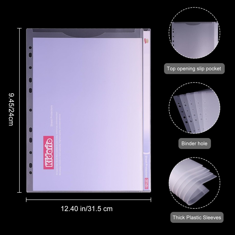 Clear Folders for Documents Plastic,24 Pcs Thicken Clear Folders with ...