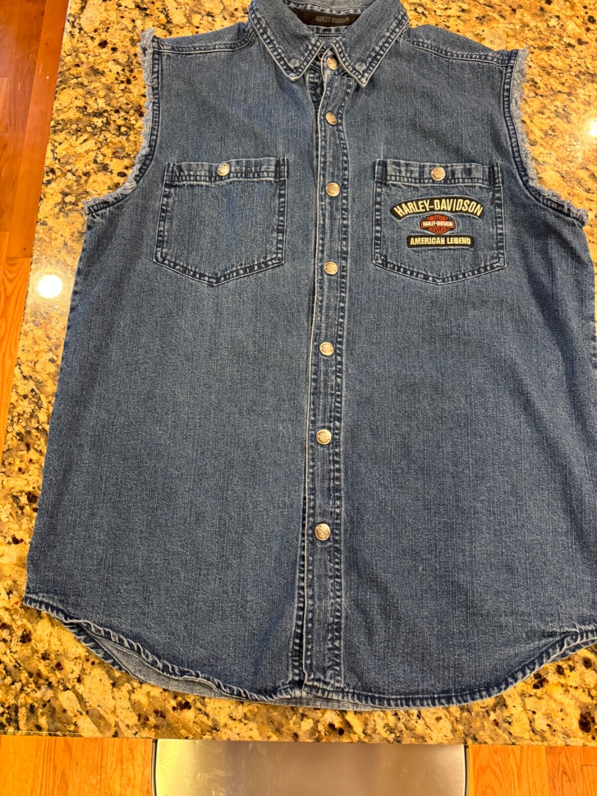 Harley Davidson american legend denim snap buttons sh… - Gem