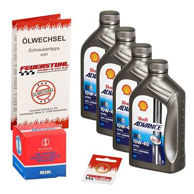 Honda CBX 1000 (SC06) 81-85, Shell 10W40 Öl + MiW Ölfilter, Motoröl Set ...