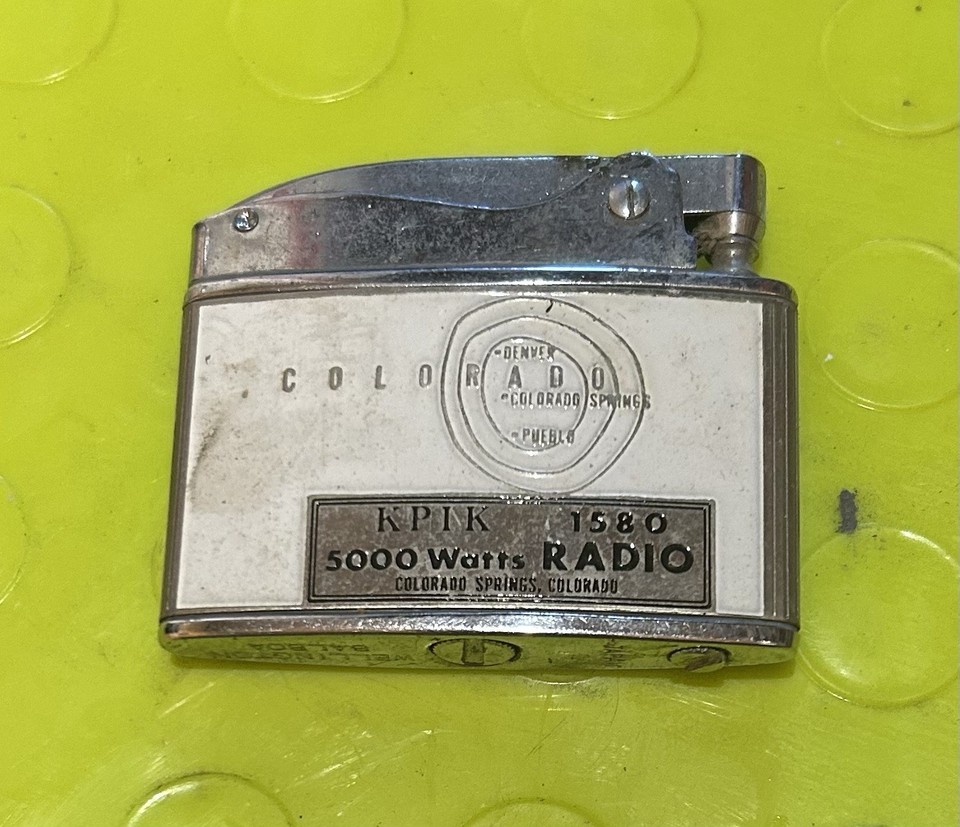 Vintage 1960s Advertising Lighter KPiX Radio AM 1580 Colorado Springs ...