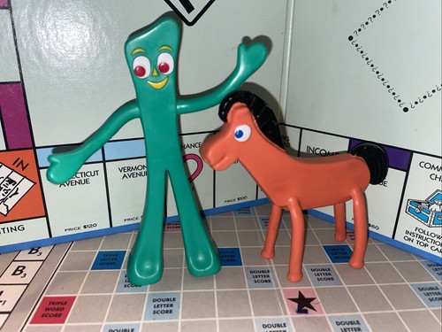 GUMBY & POKEY Bendable Figures Lot - NJ Croce - Prema Toy Co. 6” SEE ...